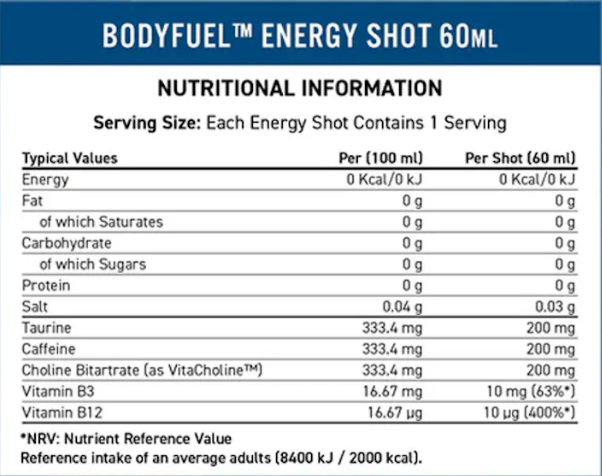 Applied Nutrition Body Fuel Energy Shots 12 x 60ml – Gymstop.co.uk
