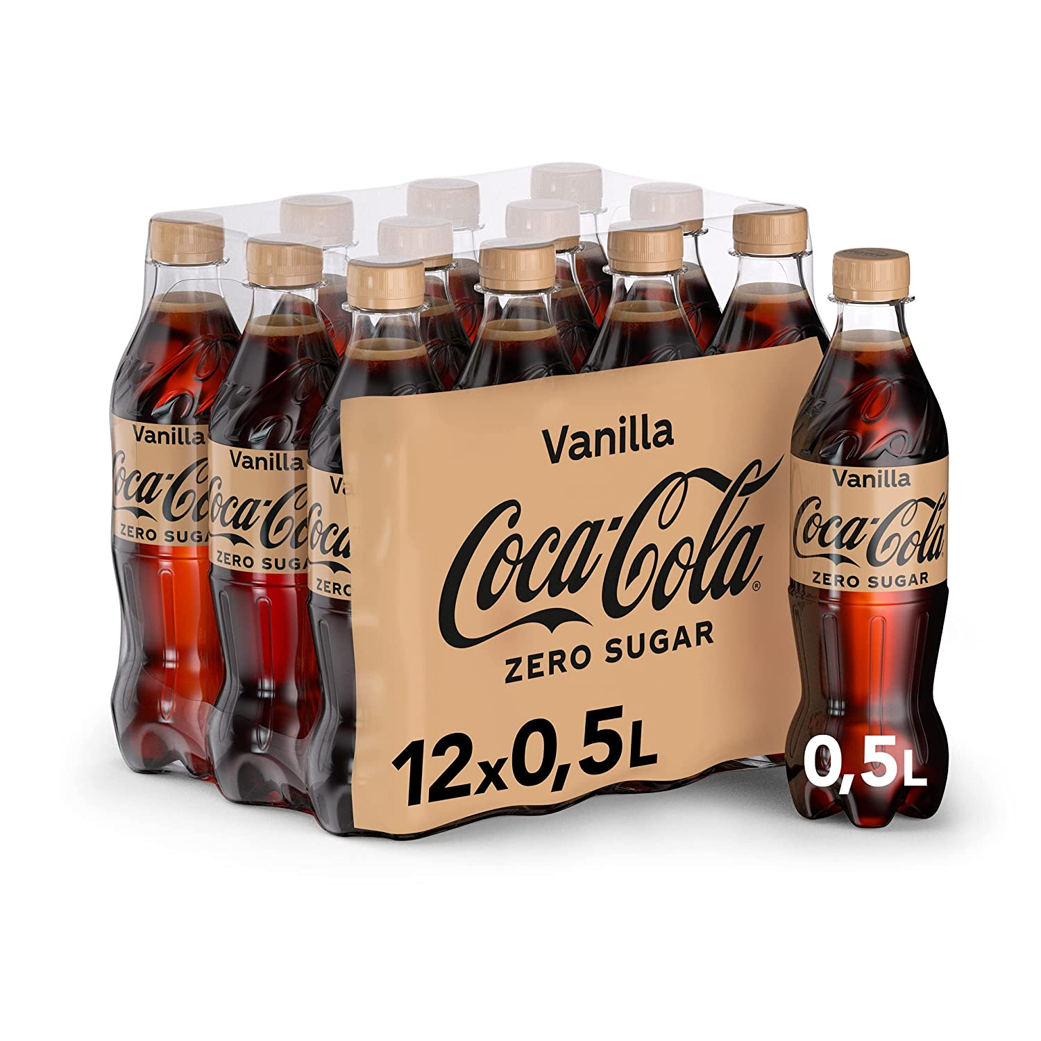 Coke Zero Vanilla 12 x 500ml - Out of Date